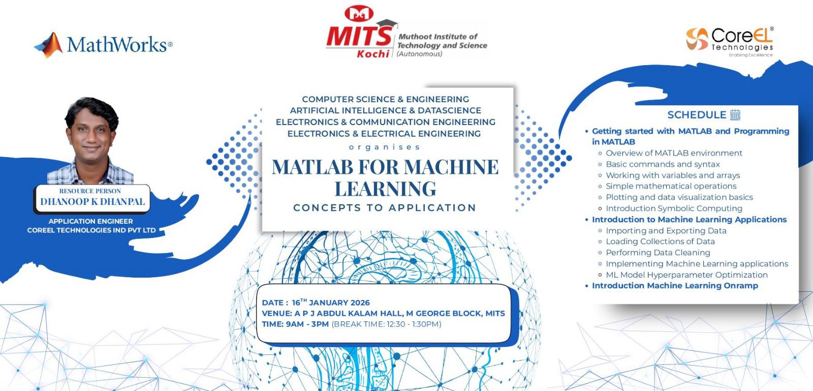 📢 Workshop Session: “MATLAB for Machine Learning – Concepts to Application” 💻🤖